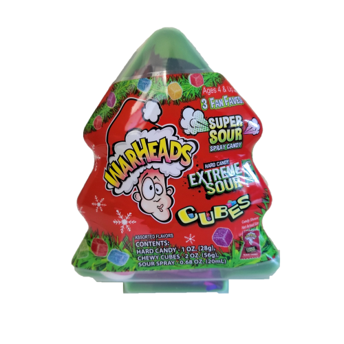 Warheads Christmas Tree Scrambler 109 g – Festive Sour Candy Mix for H ...