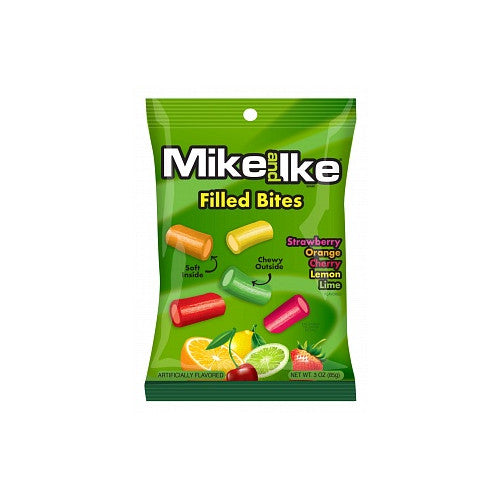 Mike & Ike Filled Bites Fruit – 85 g) | Fruity Filled American Candy ...